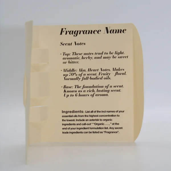 Ivory + Kraft Printed Perfume Sample Cards | 2,000 Regular Cards - UX ...