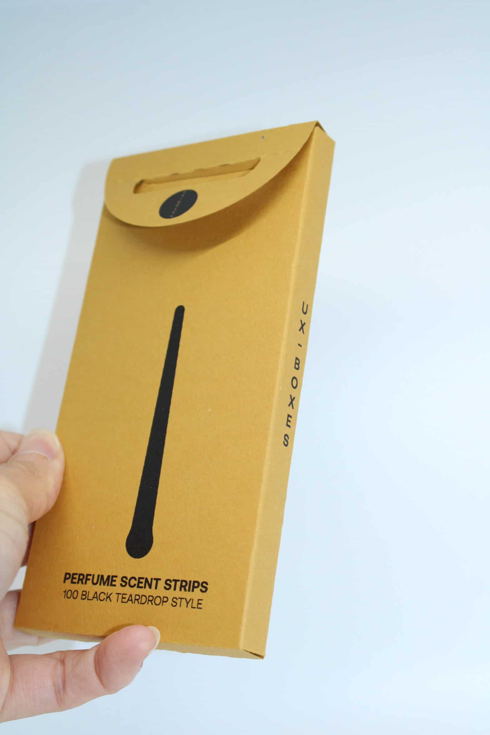 Perfumer’s Scent Strip | 100 Black Teardrop Strips – UX BOXES®