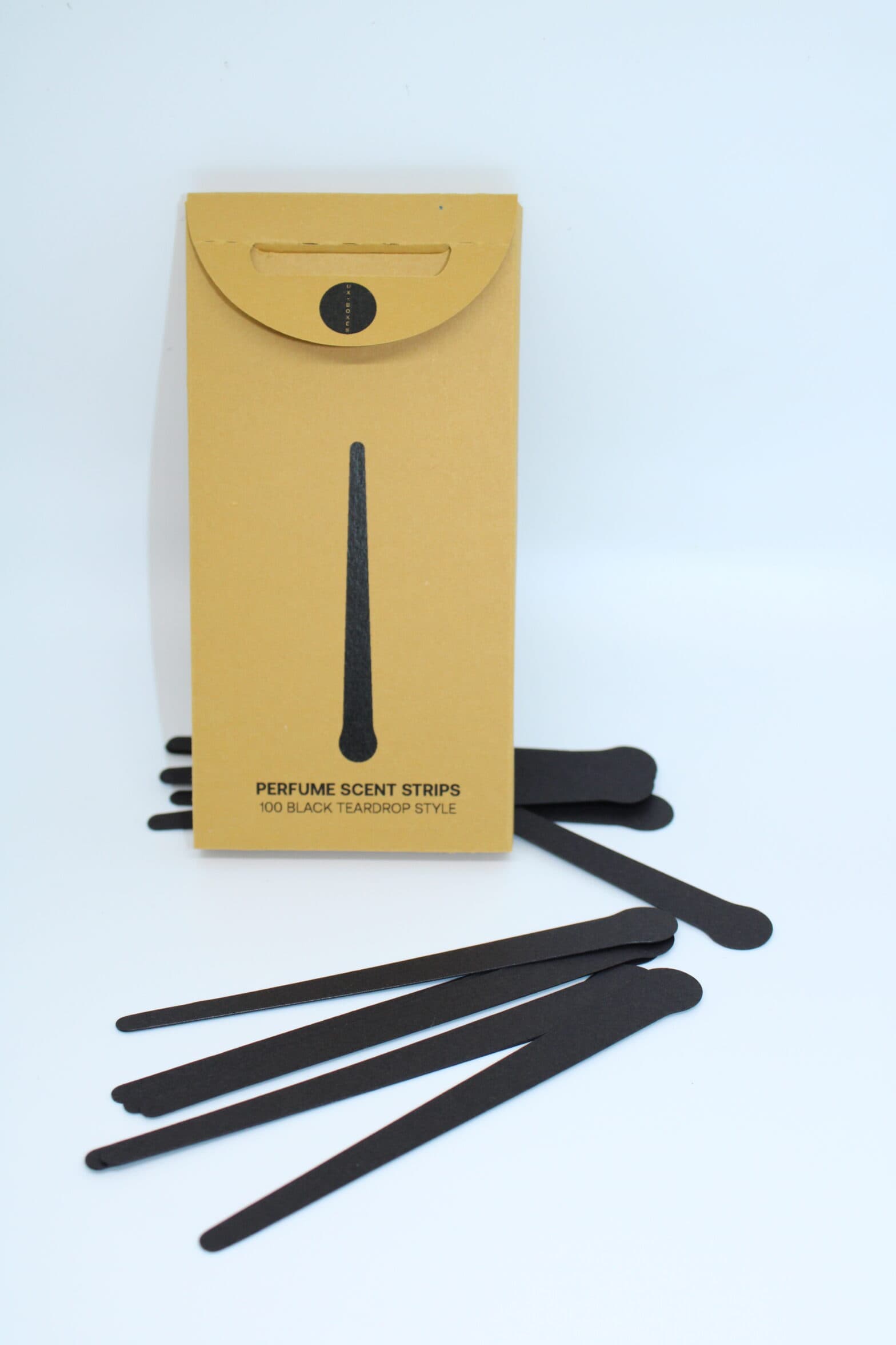 Perfumer’s Scent Strip | 100 Black Teardrop Strips – UX BOXES®