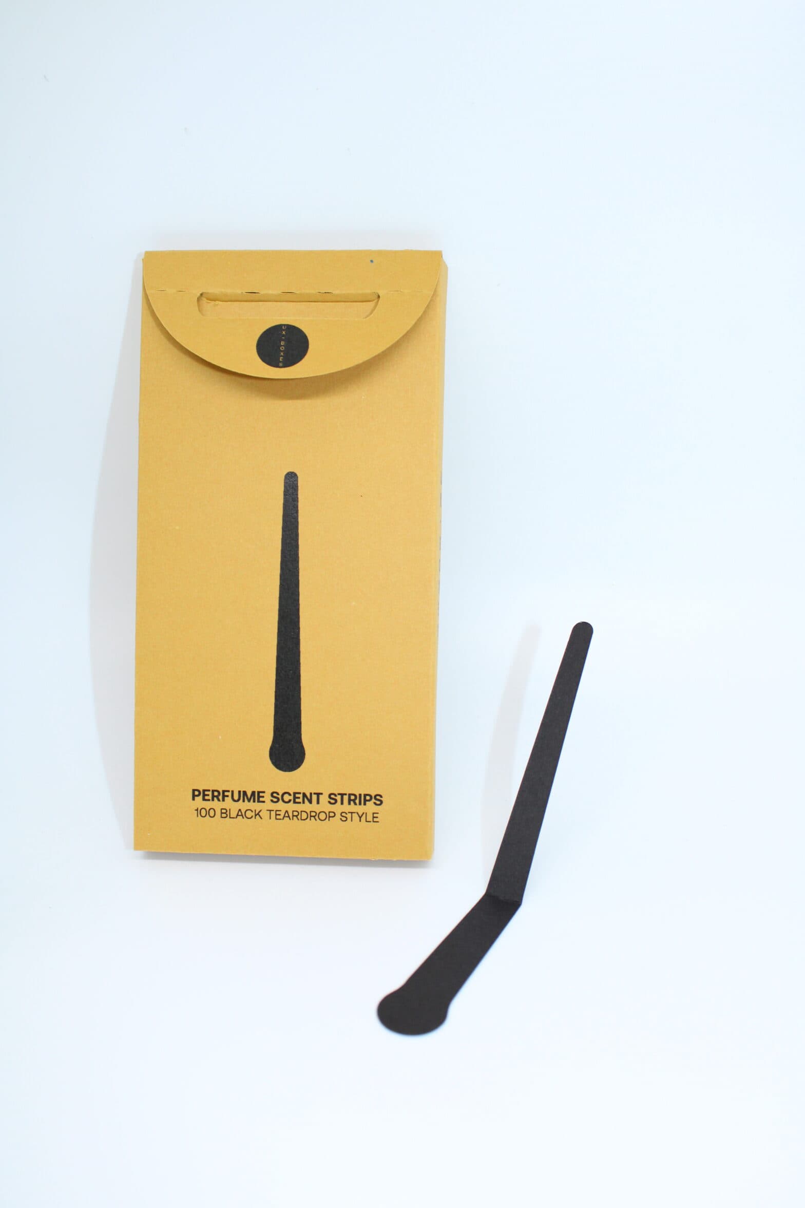 Perfumer’s Scent Strip | 100 Black Teardrop Strips – UX BOXES®