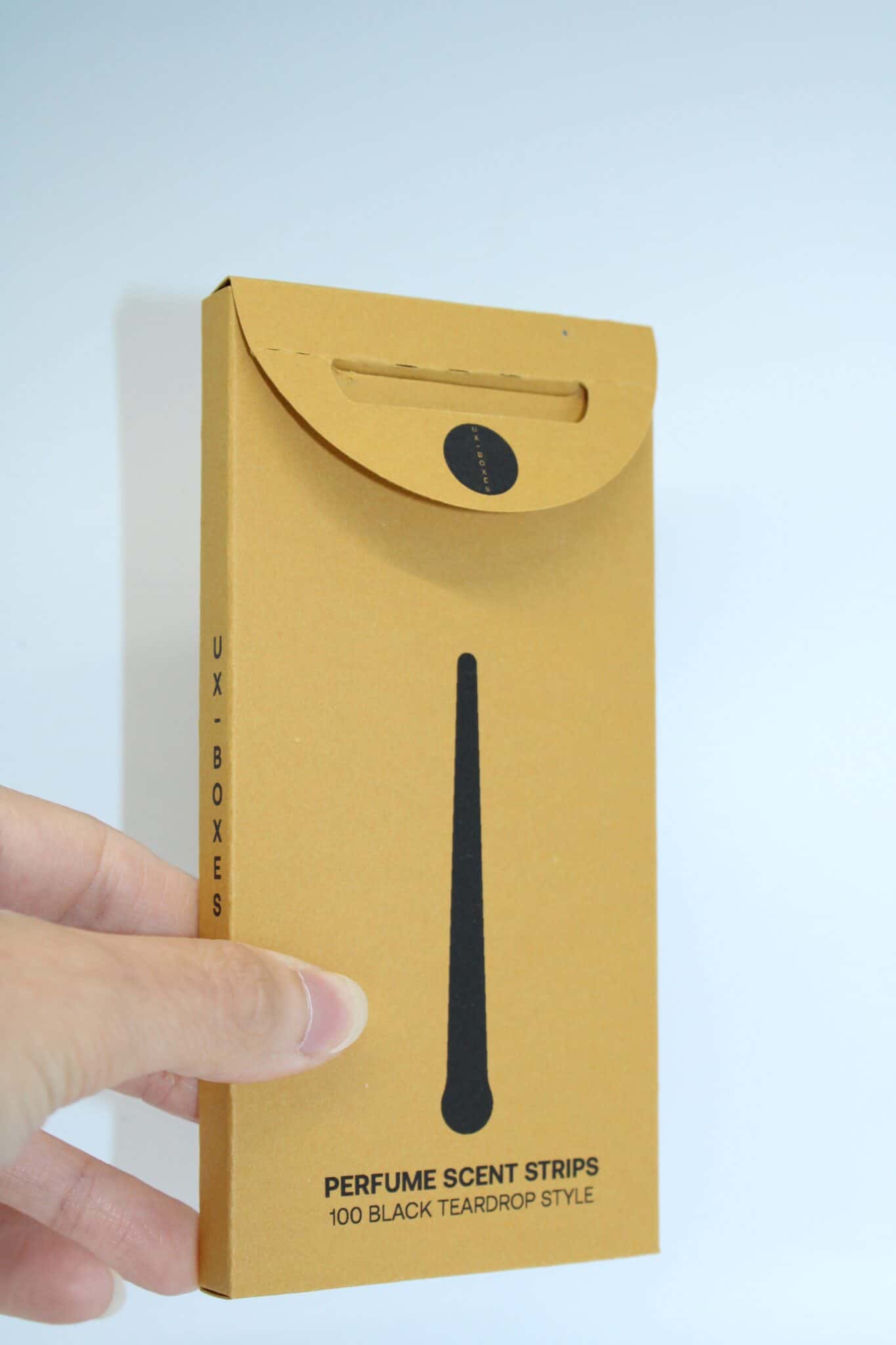 Perfumer’s Scent Strip | 100 Black Teardrop Strips – UX BOXES®