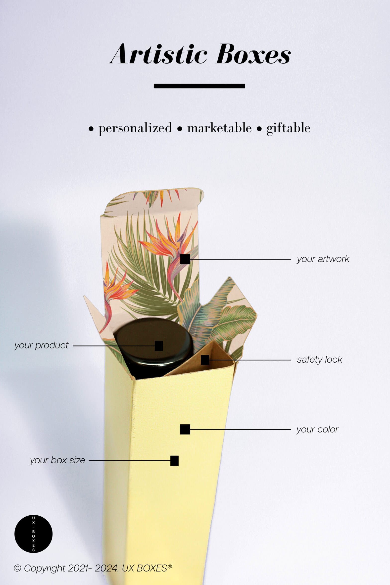 UX BOXES® Personalized Artistic Boxes™ Multiple Design Variations ...