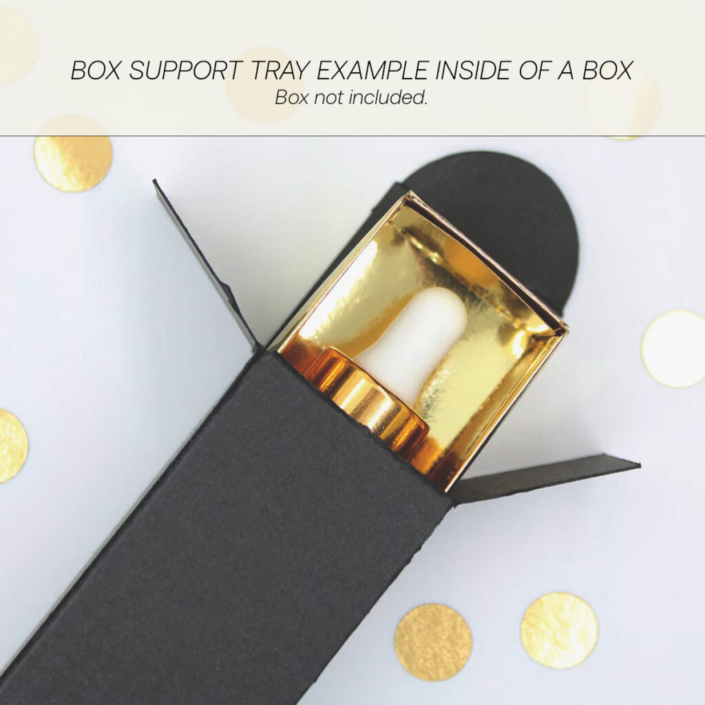 Shiny Gold Dropper Bottle Box Support Product Trays | 10 Gold Trays ...
