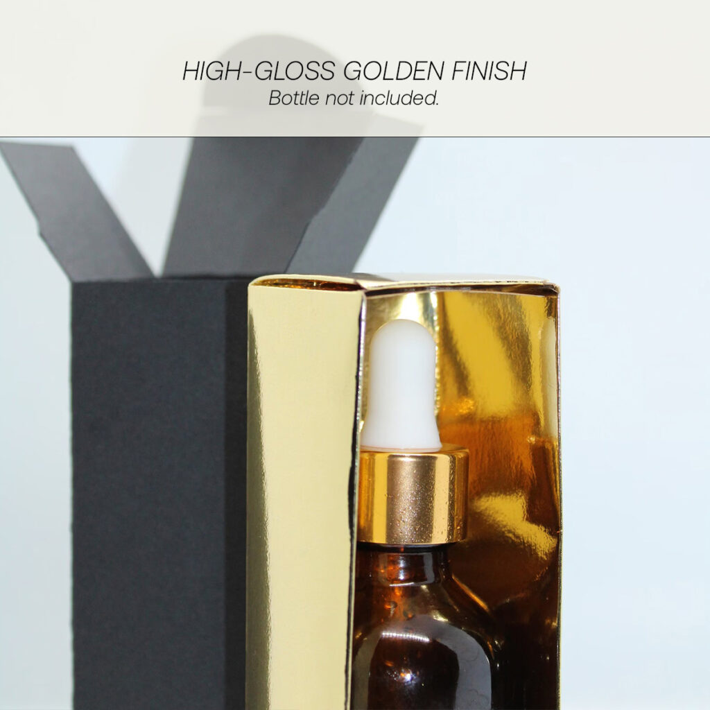 Shiny Gold Dropper Bottle Box Support Product Trays | 10 Gold Trays ...