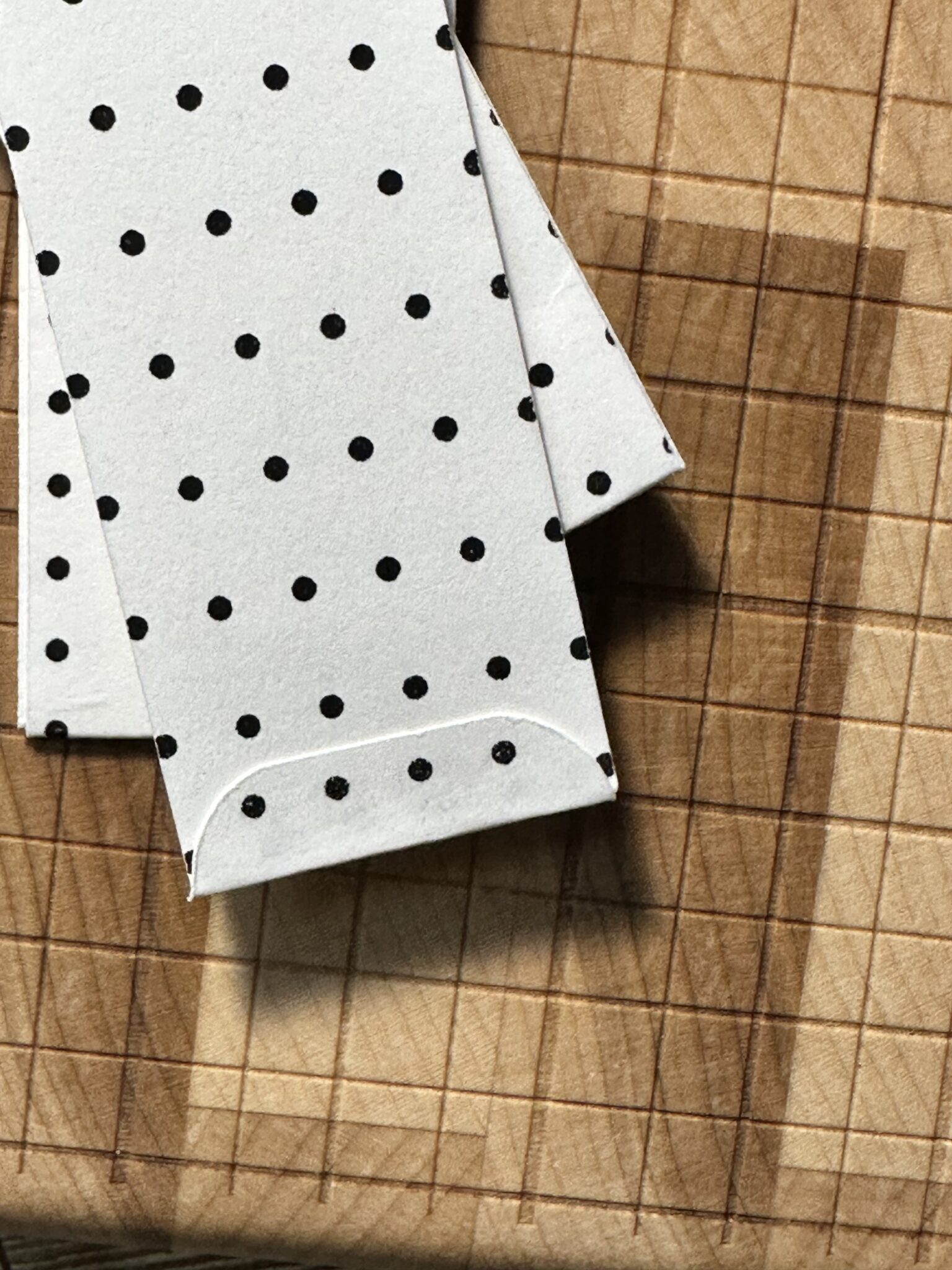 UX BOXES® Super Cute Mini Eco Rectangular Polk Dots Slim Blank Natural ...