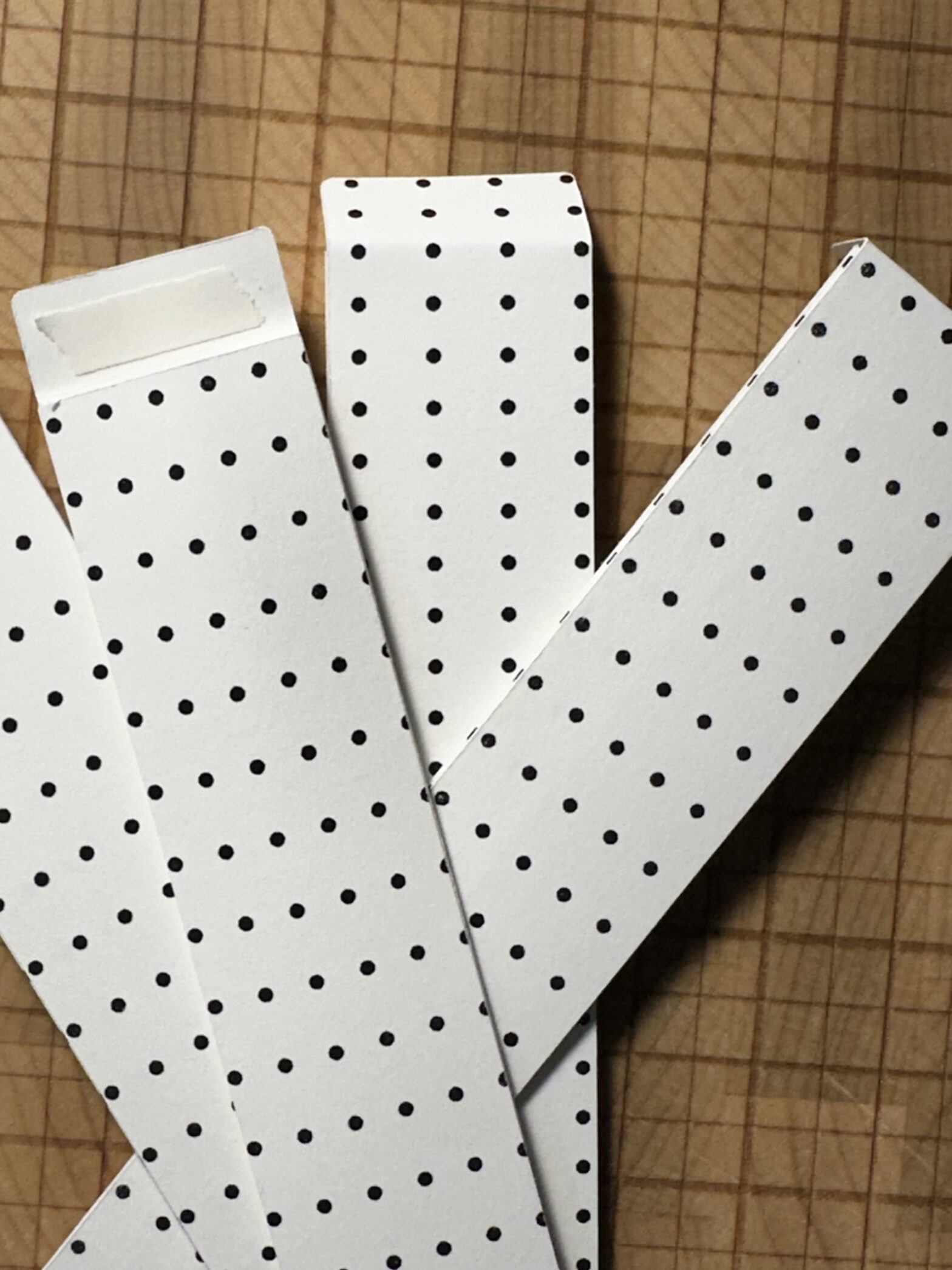 UX BOXES® Super Cute Mini Eco Rectangular Polk Dots Slim Blank Natural ...